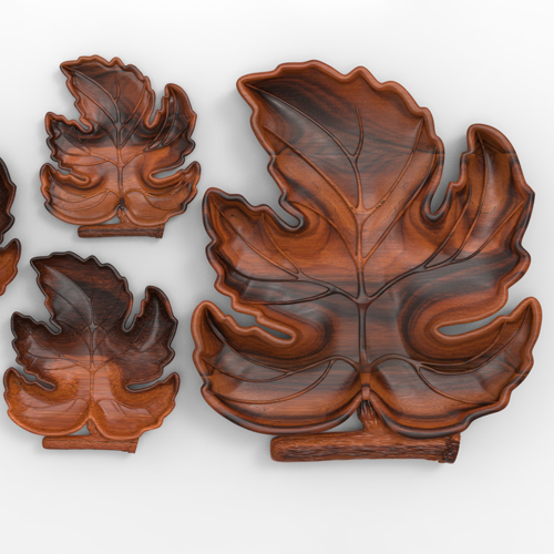 Grape leaf Brg26 - stlcnc دانلود فایل سه بعدی